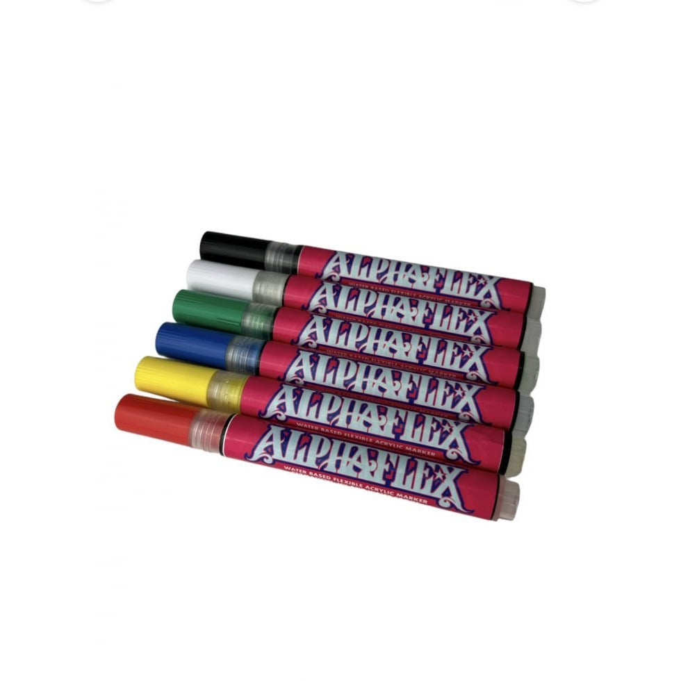 AlphaFlex Paint Markers – Set of 6 Colours - 4MM – Sneaker Science