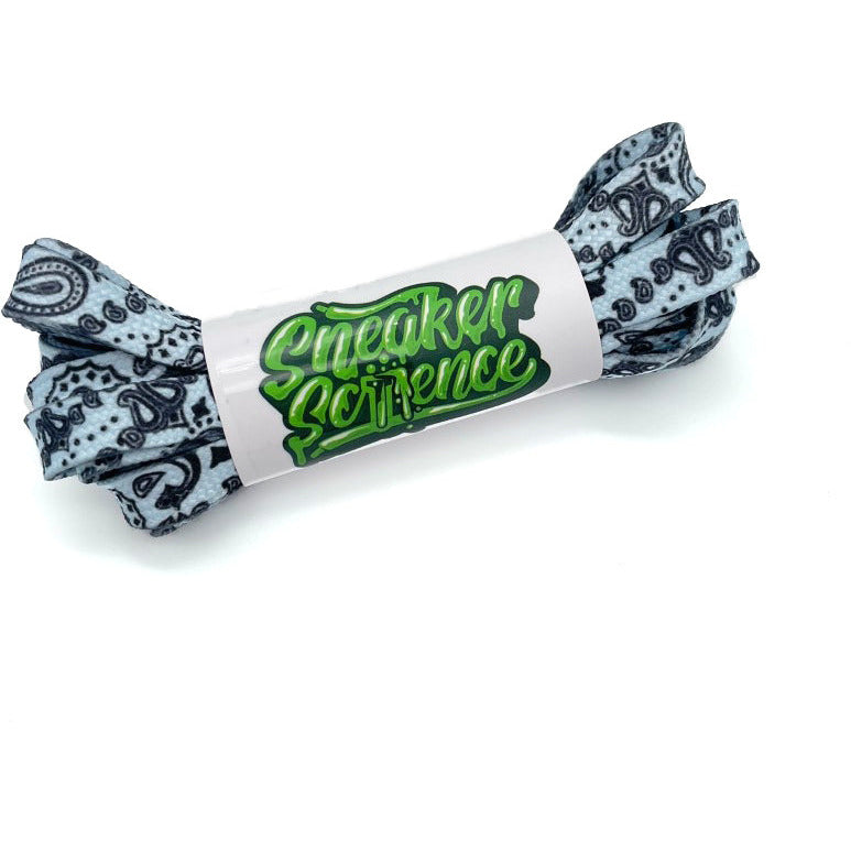 SneakerScience Bandana Series Flat Laces - (Baby Blue) – Sneaker Science